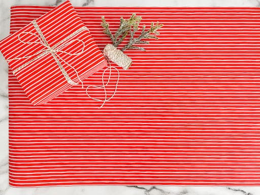 Red Striped Wrapping Paper - Single Roll – Trim & Twine
